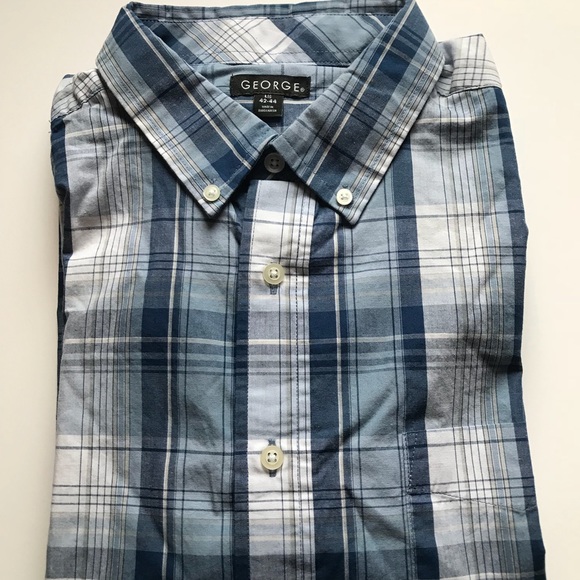 George | Shirts | Georgemens Short Sleeve Plaited Shirt | Poshmark
